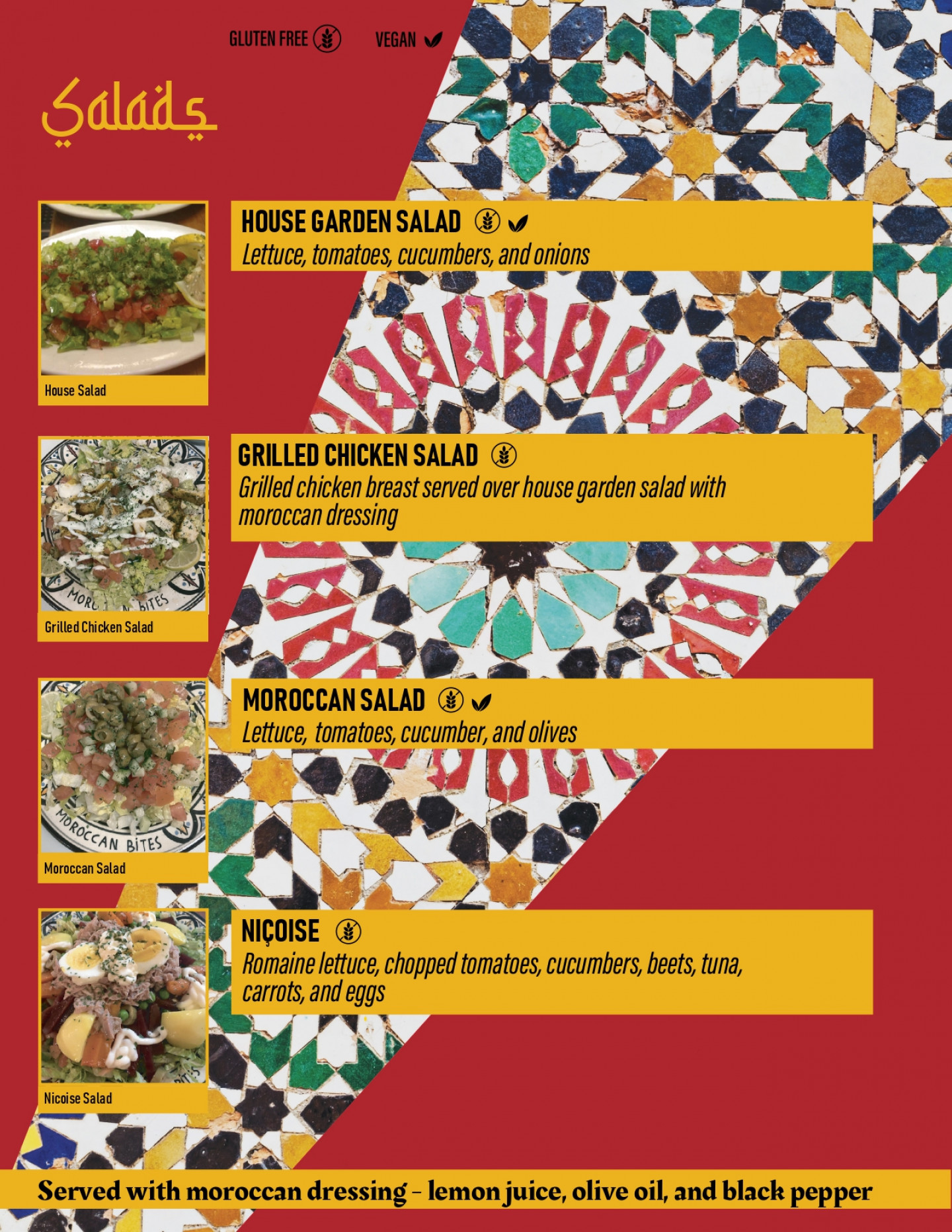 Menu | Moroccan Bites Tagine